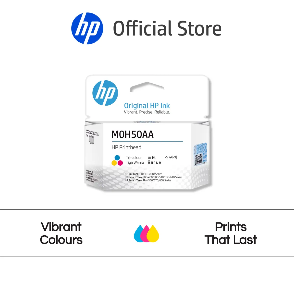 Tinta HP M0H50A Tri-color Replacement GT Printhead / Warna / Catridge ...