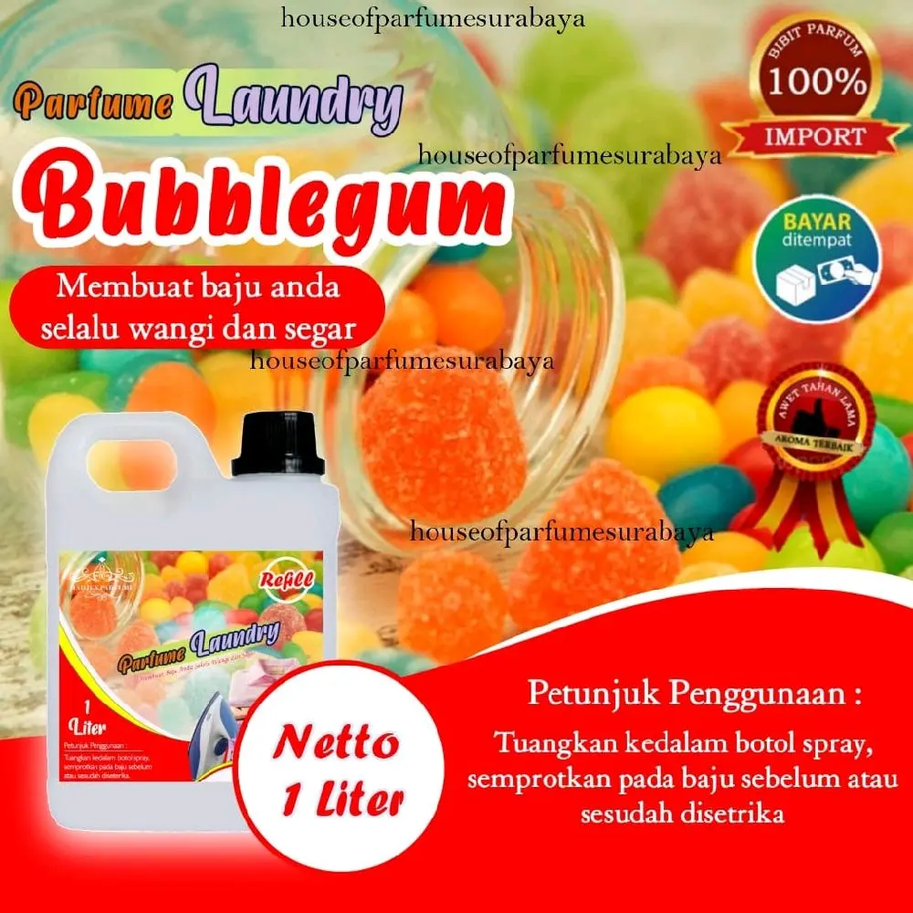 Parfum laundry Wangi Bublegum Bau Wangi Tahan Lama Pelicin Pengharum ...